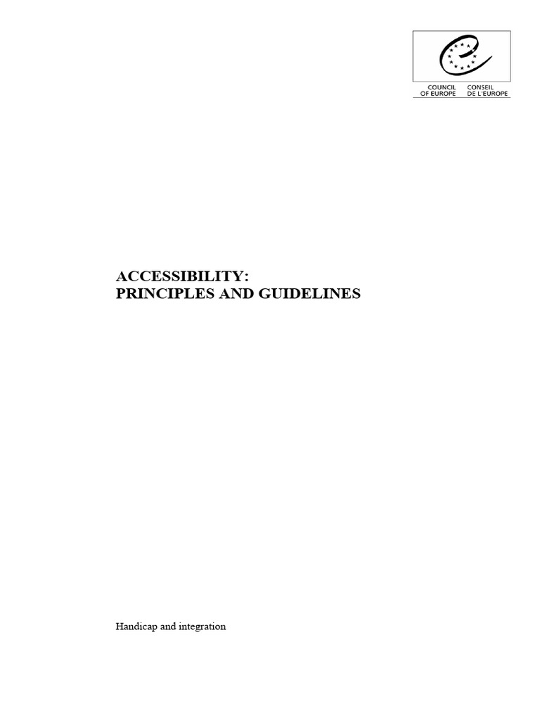Accessibility Principles and Guidelines | PDF | Accessibility | Disability
