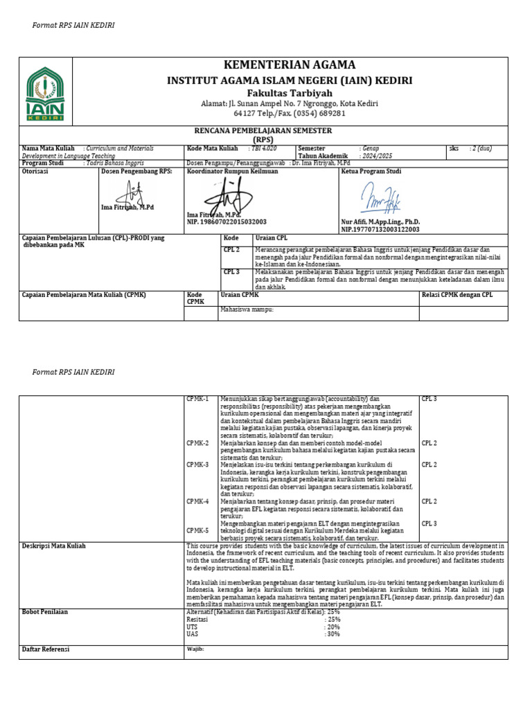 Curricurlum and Material Development in ELT | PDF