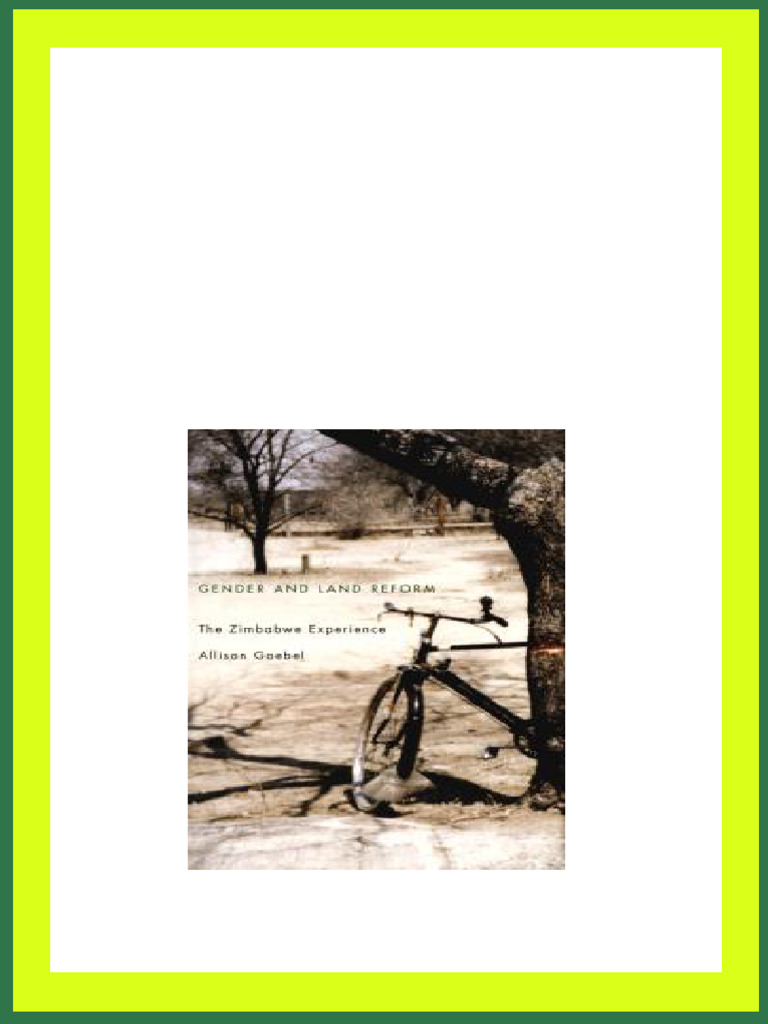 Gender and Land Reform The Zimbabwe Experience 1st Edition Allison ...