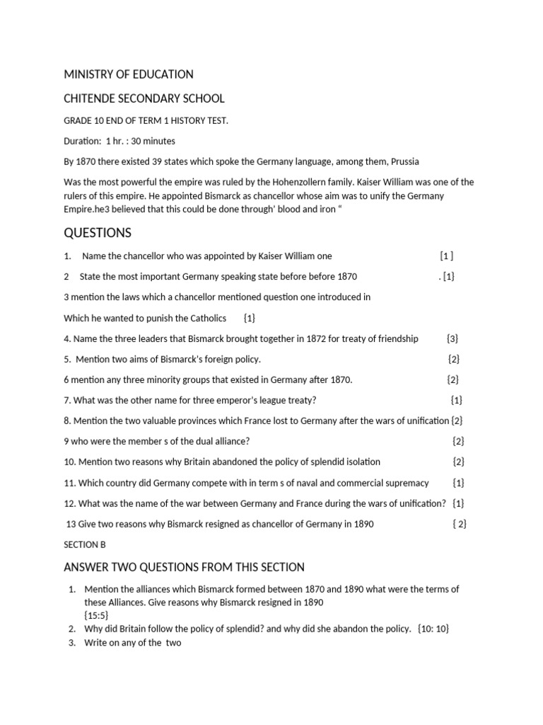 Grade 10 History 2025 | PDF