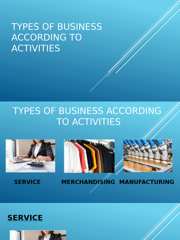 Types of Business Activities Explained | PDF | Revenue | Net Income