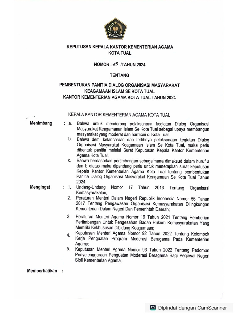 SK Dialog Ormas 25 Maret 2024 | PDF