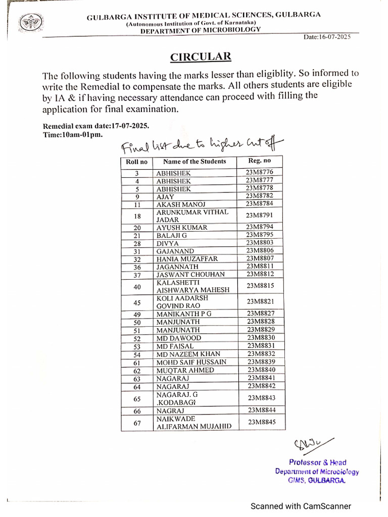 Remedial Exams For 148 Batch On 17-7-25 | PDF