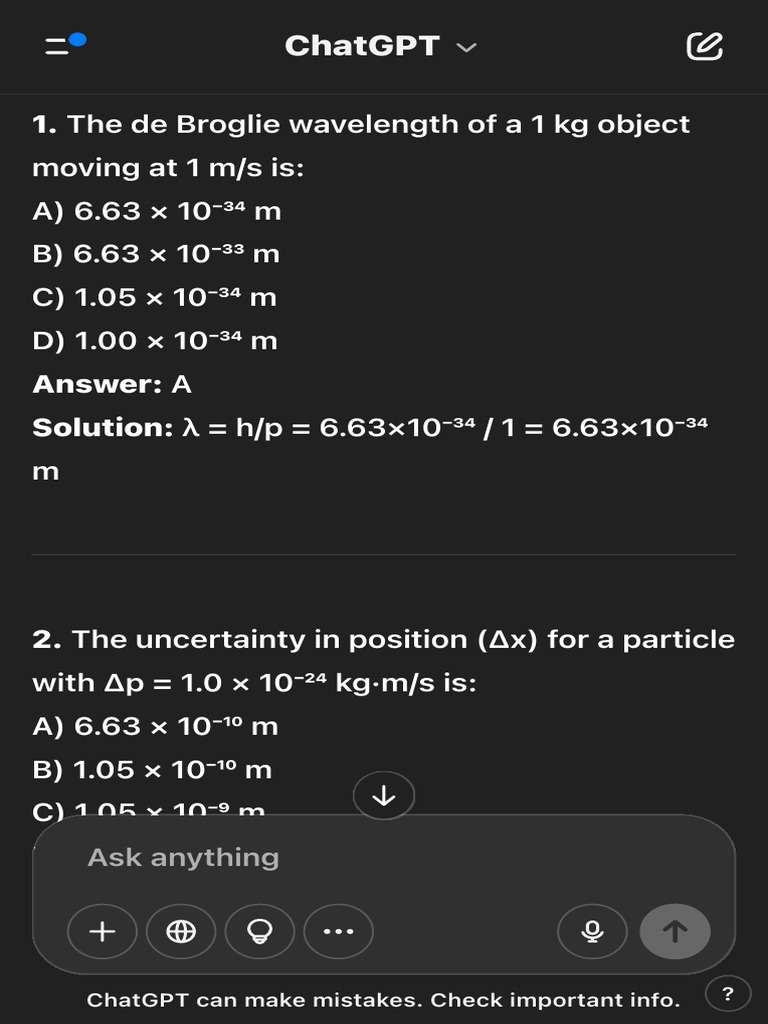 JKPSC Quantum Mechanics MCQs | PDF