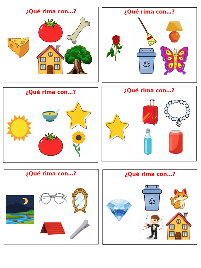 Tarjetas de Conciencia Fonologica | PDF