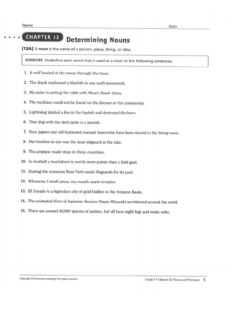 9th Grammar | PDF