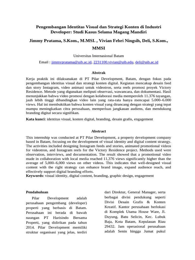 Pengembangan Identitas Visual Dan Strategi Konten Di Industri Developer ...