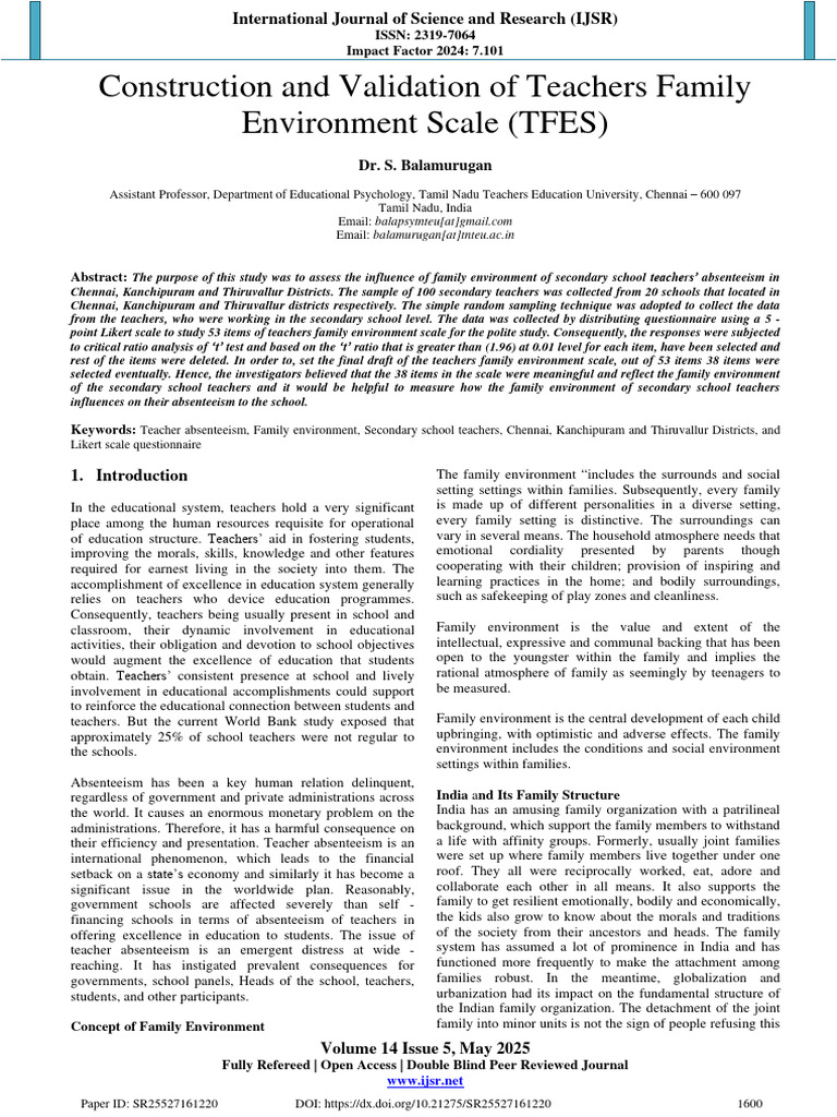 Construction and Validation of Teachers | PDF | Validity (Statistics) | Likert Scale