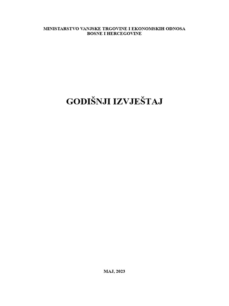 Godisnji Izvjestaj Iz Oblasti Poljoprivrede Ishrane BiH 2022godinu Bosanski | PDF