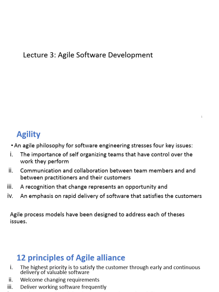Lec3fn - Agile SW Dev | PDF | Agile Software Development | Scrum ...
