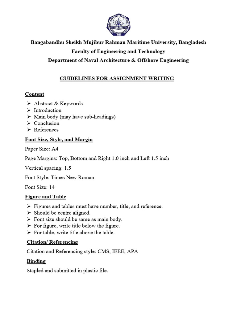 Assignment Writing Guidelines | PDF