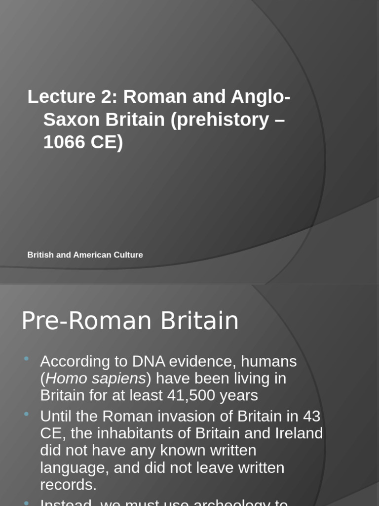 Anglo-Saxon vs Roman Britain Overview | PDF | Roman Britain | Great Britain