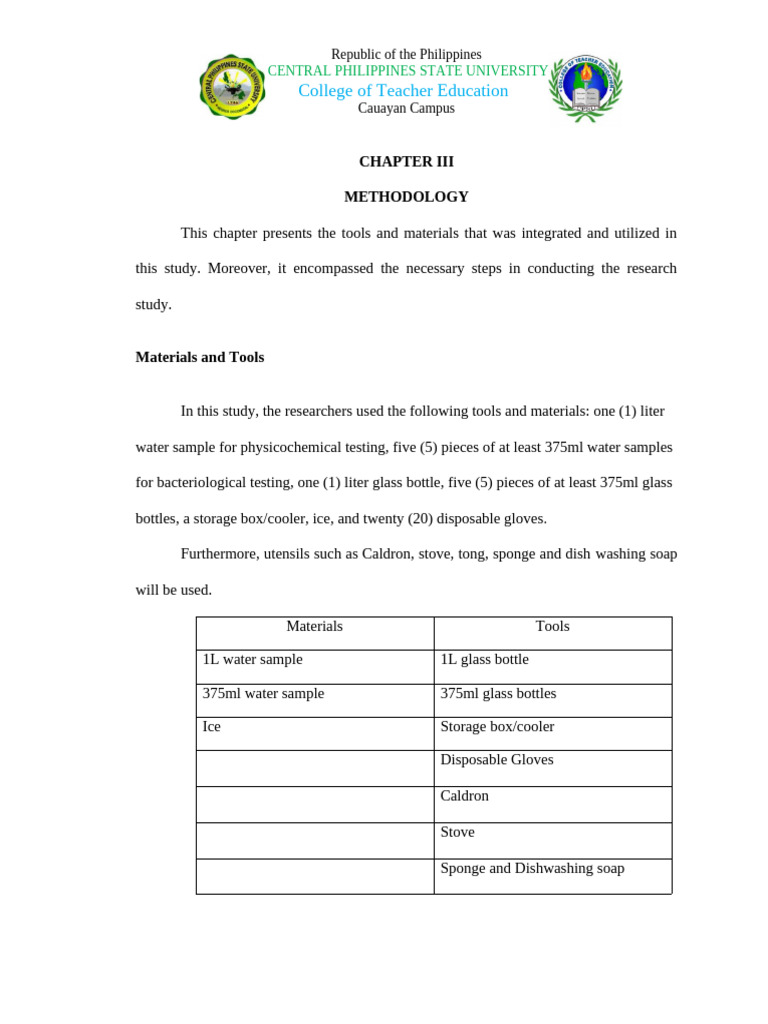 Water Quality Testing Methodology | PDF | Water | Chemical Substances