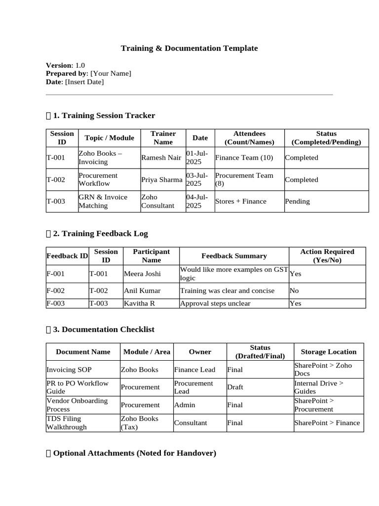 Training and Documentation | PDF | Software | Computing