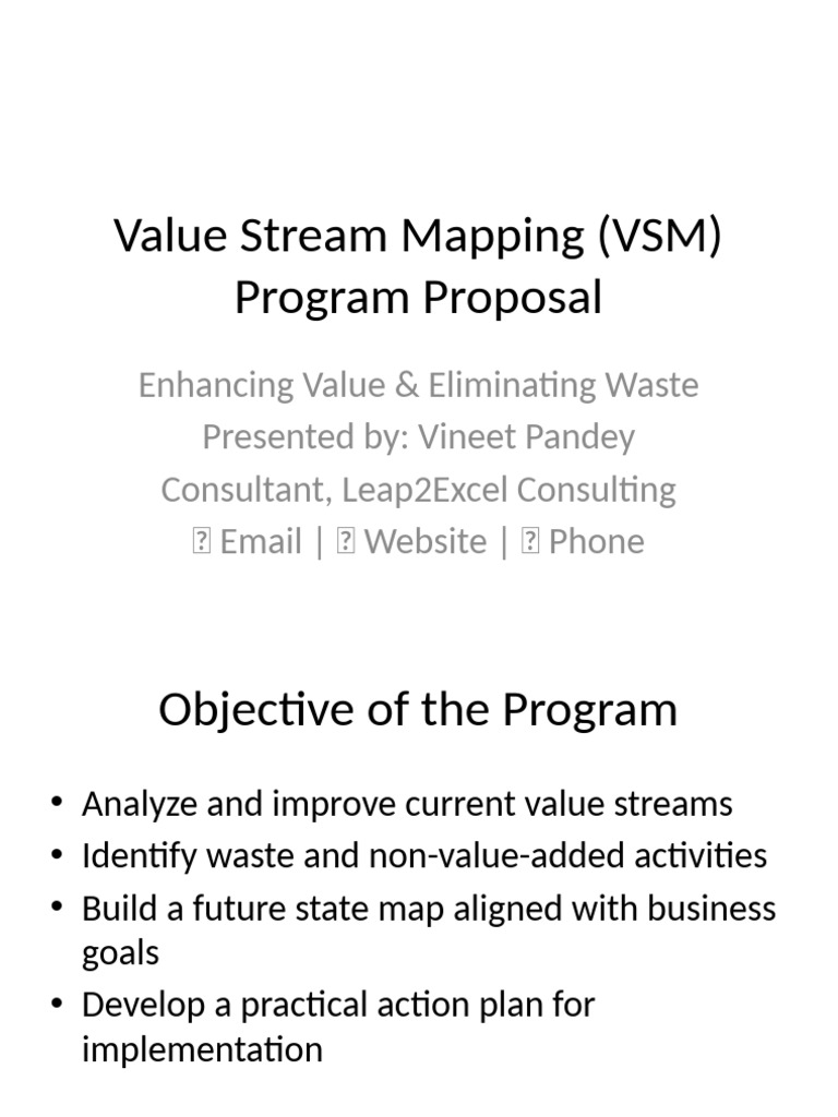 Value Stream Mapping Program Proposal | PDF