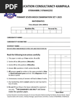 PLE 2024 Mathematics Exam Paper | PDF