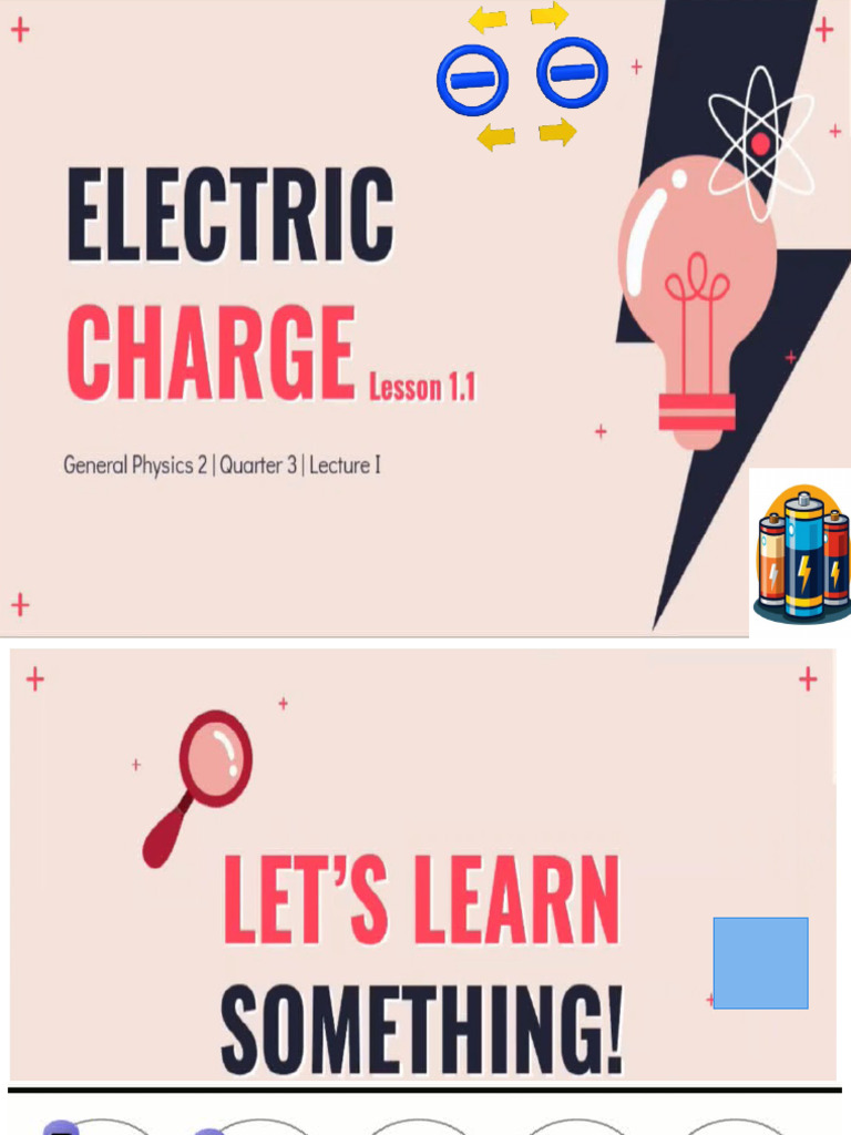 Electrical Charge Week 1 | PDF