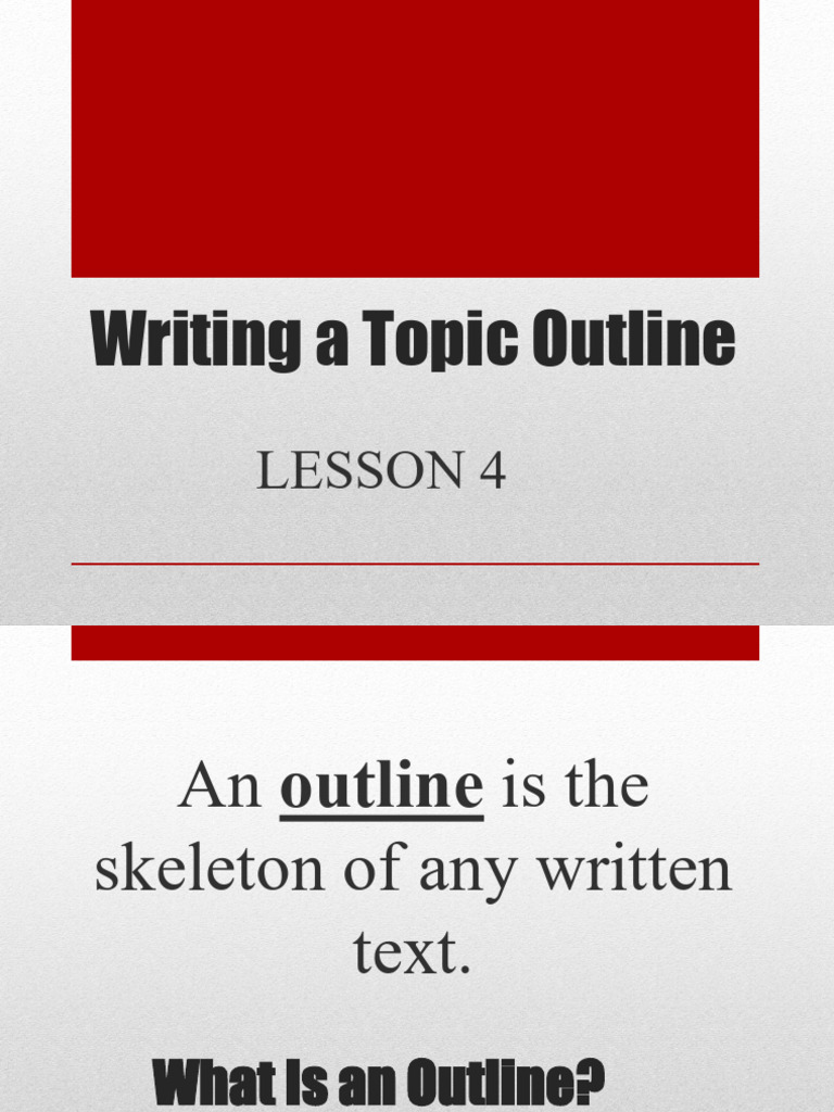 Writing Topic Sentence Outlines | PDF | Written Communication | Writing