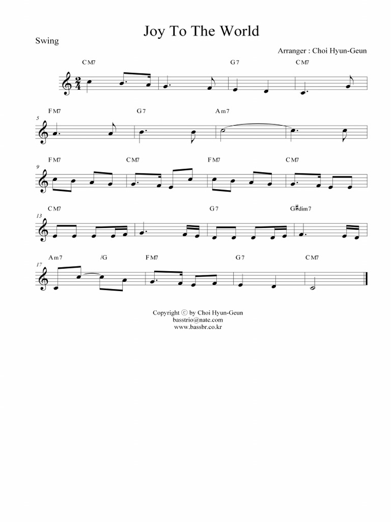 4. Joy to the World (기쁘다 구주 오셨네) (Jazz.ver) | PDF