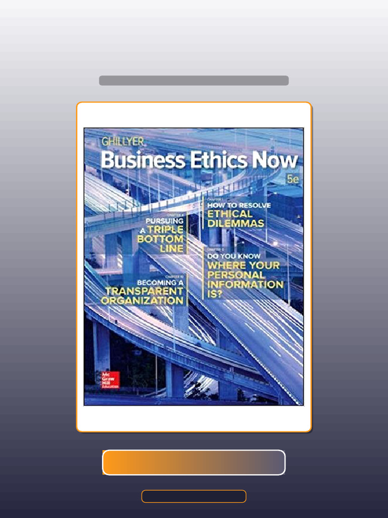 Business Ethics Now 5th Edition Andrew Ghillyer Ebook and TestBank ...