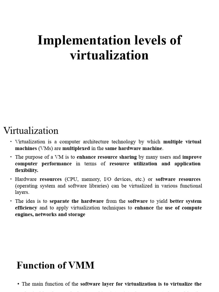 Levels of Virtualization in Cloud Computing | PDF | Virtual Machine ...