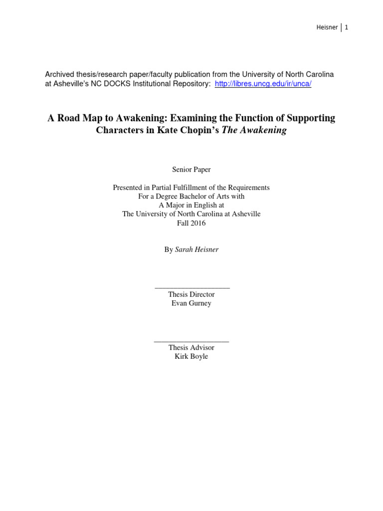 A Road Map To Awakening Examining The Fu | PDF | The Awakening (Chopin ...
