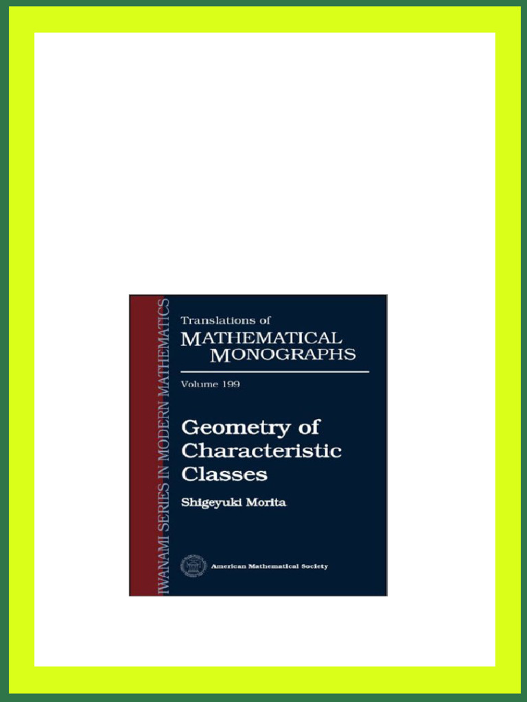 Geometry of Characteristic Classes Shigeyuki Morita PDF Download | PDF | Mathematics | Functions ...