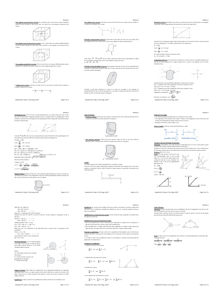 Civil 1 | PDF | Force | Rotation