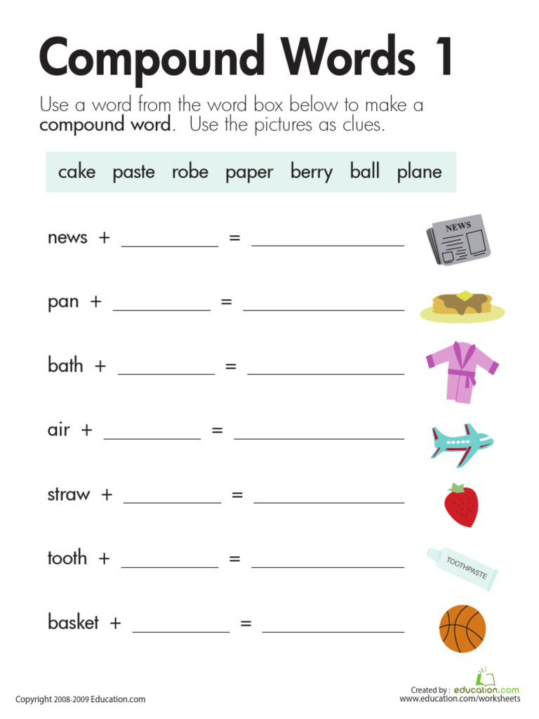 Compound Words Worksheet | PDF