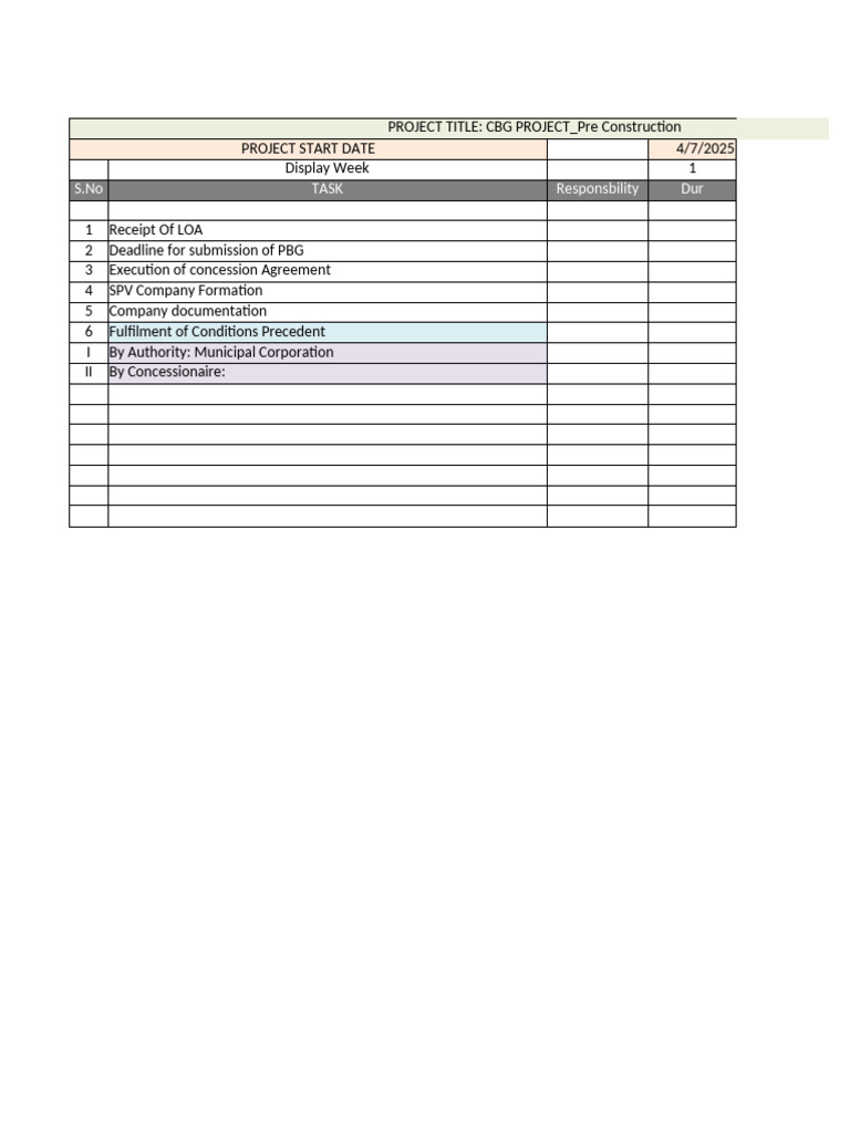 CBG Project Pre-Construction Timeline | PDF | Pump