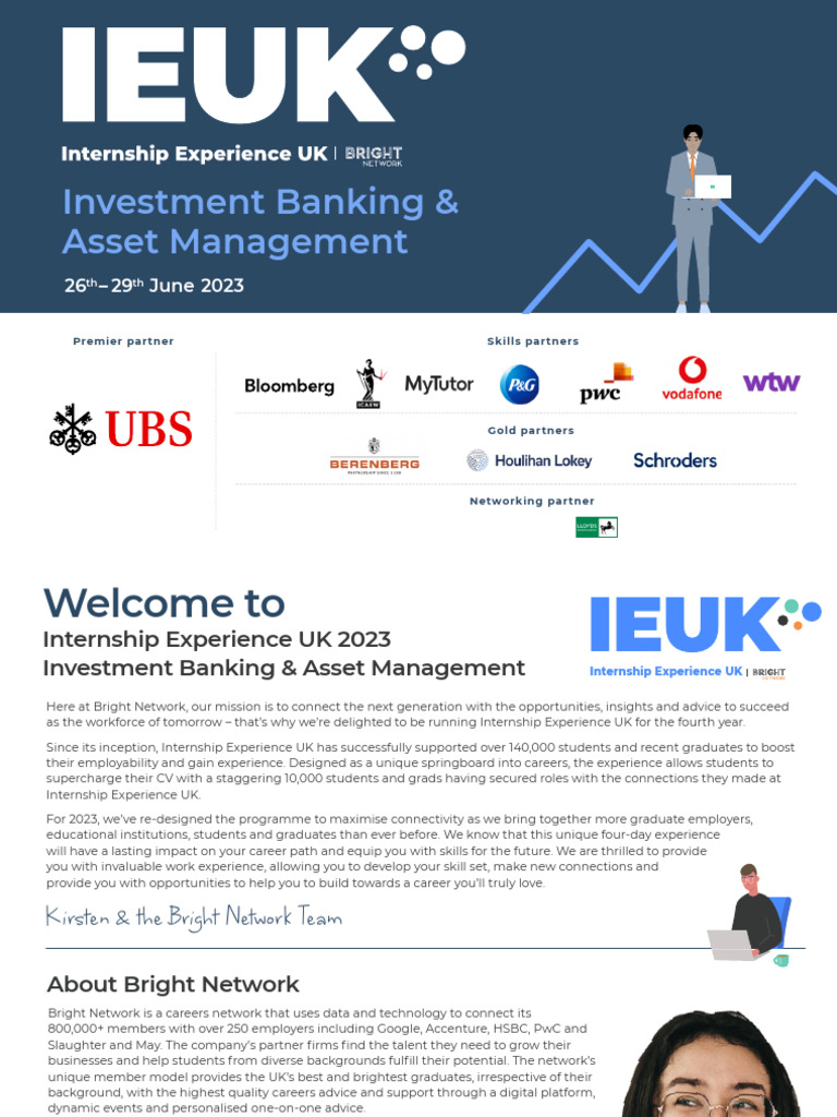 Internship Experience UK 2023 Programme Investment Banking Asset ...