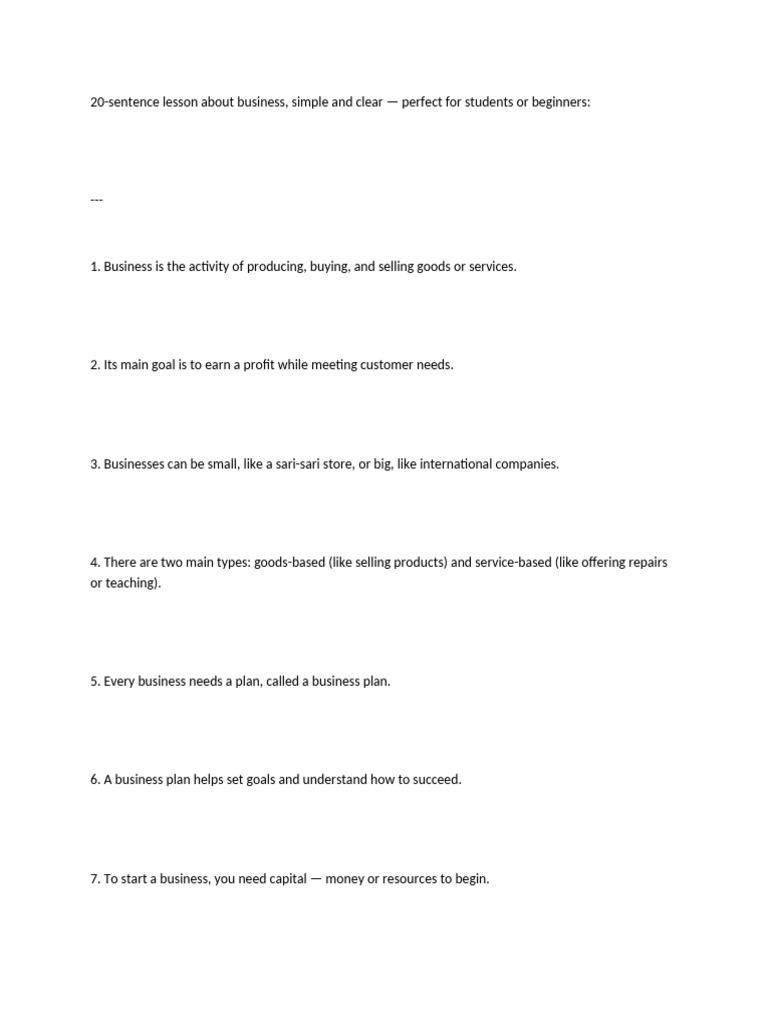 20-Sentence les-WPS Office | PDF