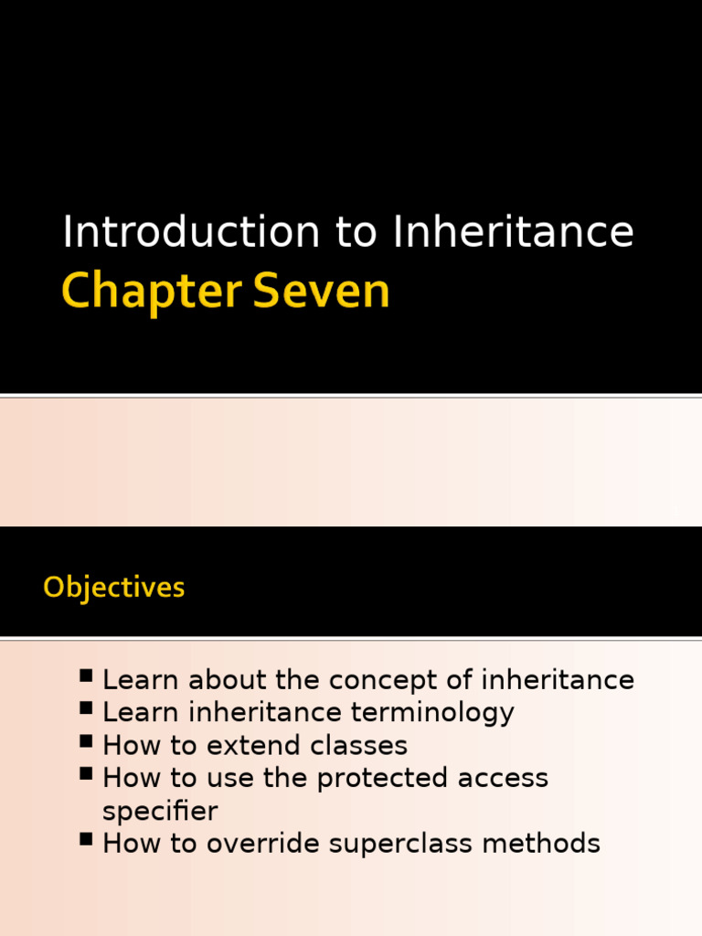 Slide 07 Inheritance | PDF | Inheritance (Object Oriented Programming) | Class (Computer ...