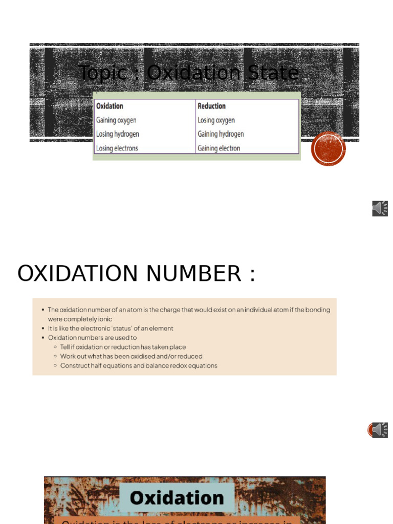 Oxidation No | PDF