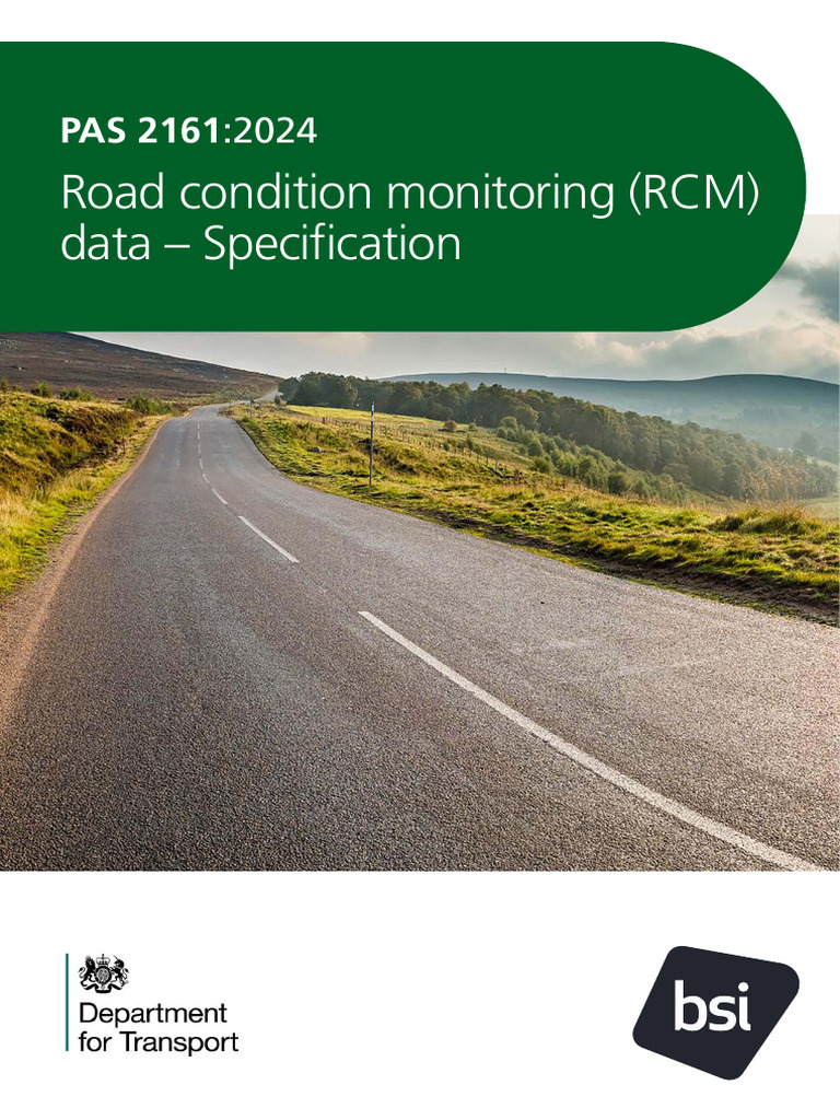 PAS 2161:2024 Road Condition Monitoring | PDF | Road