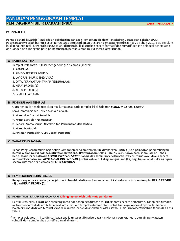 PELAPORAN PBD SAINS TING 4 Hs | PDF