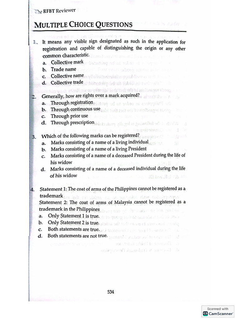 Intellectual Law WD Answer Key 2025 | PDF