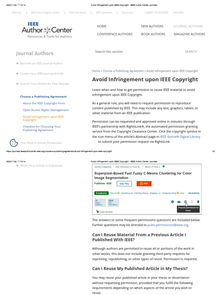 Avoid Infringement Upon IEEE Copyright | PDF | Copyright | Copyright ...