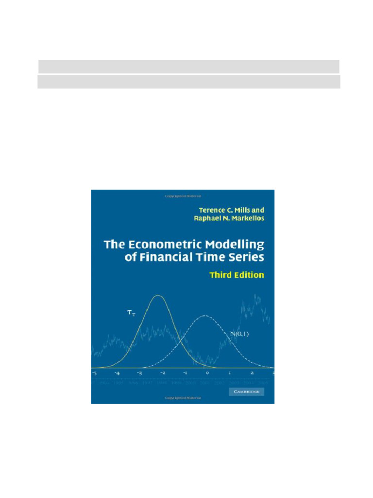 The Econometric Modelling of Financial Time Series 3rd Edition Terence C. Mills Download | PDF ...