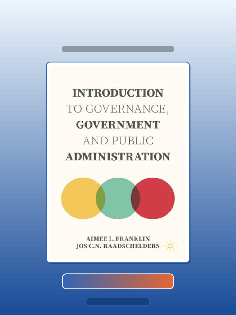 Introduction To Governance Government and Public Administration 1st ...
