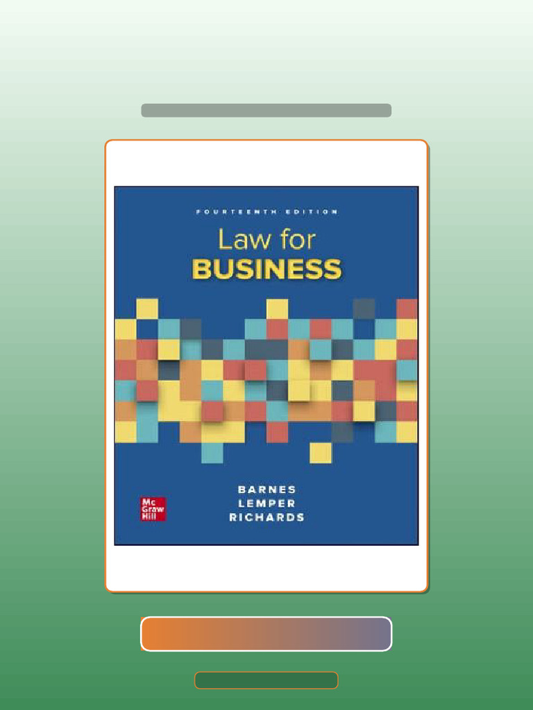 Law For Business 14th Edition Barnes HQ File Fast Access | PDF | Legal ...