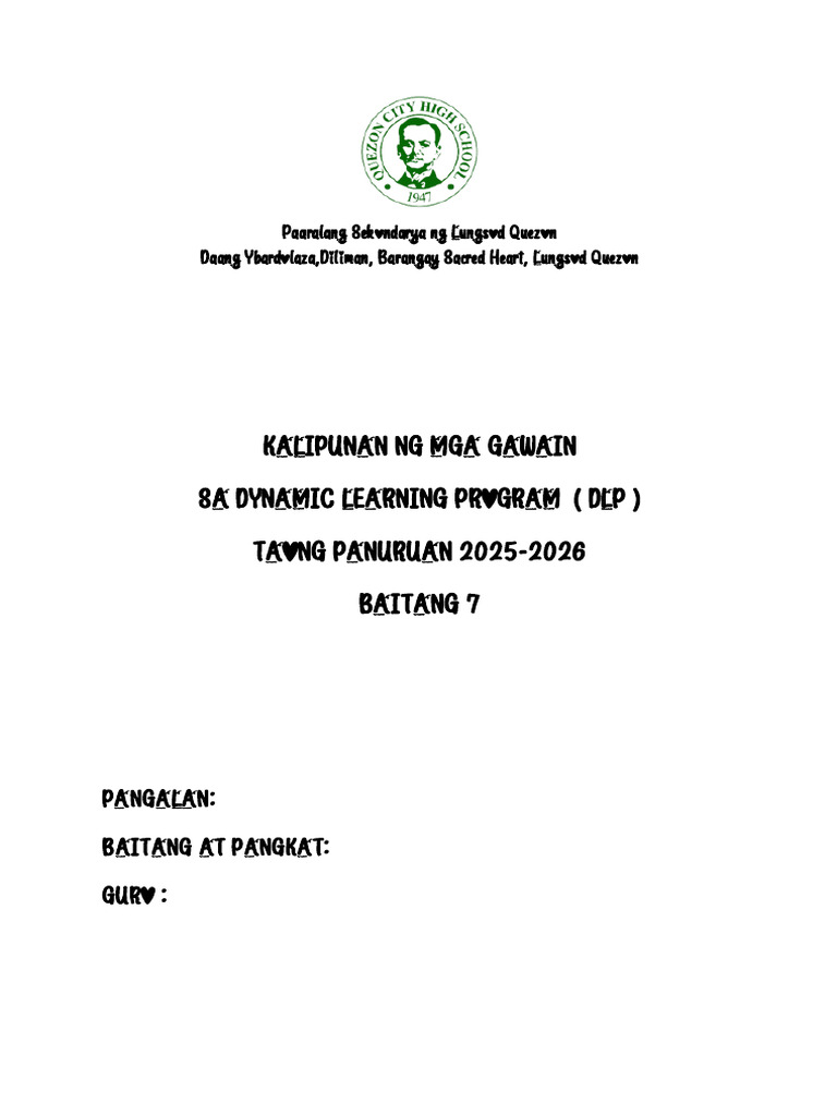 Kalipunan Pabalat G7 DLP LAS | PDF