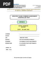 Grade 6 Geography Term 2 Assessment | PDF | Longitude | Latitude