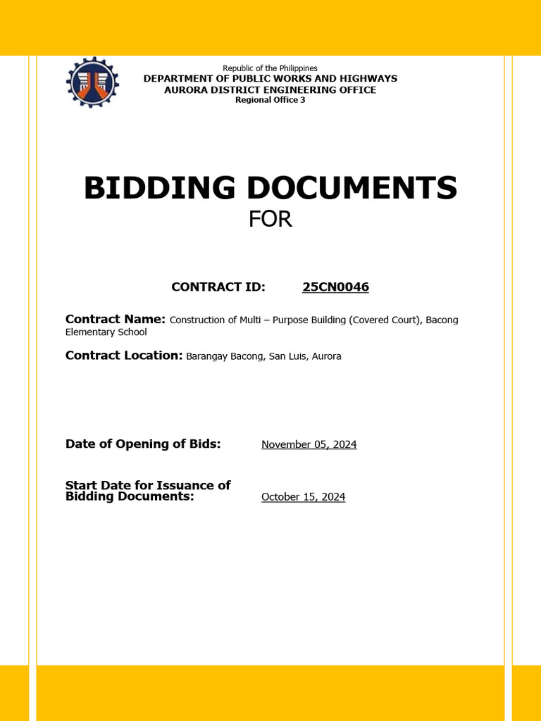 Bidding Documents - 25CN0046 | PDF | Subcontractor | Prices