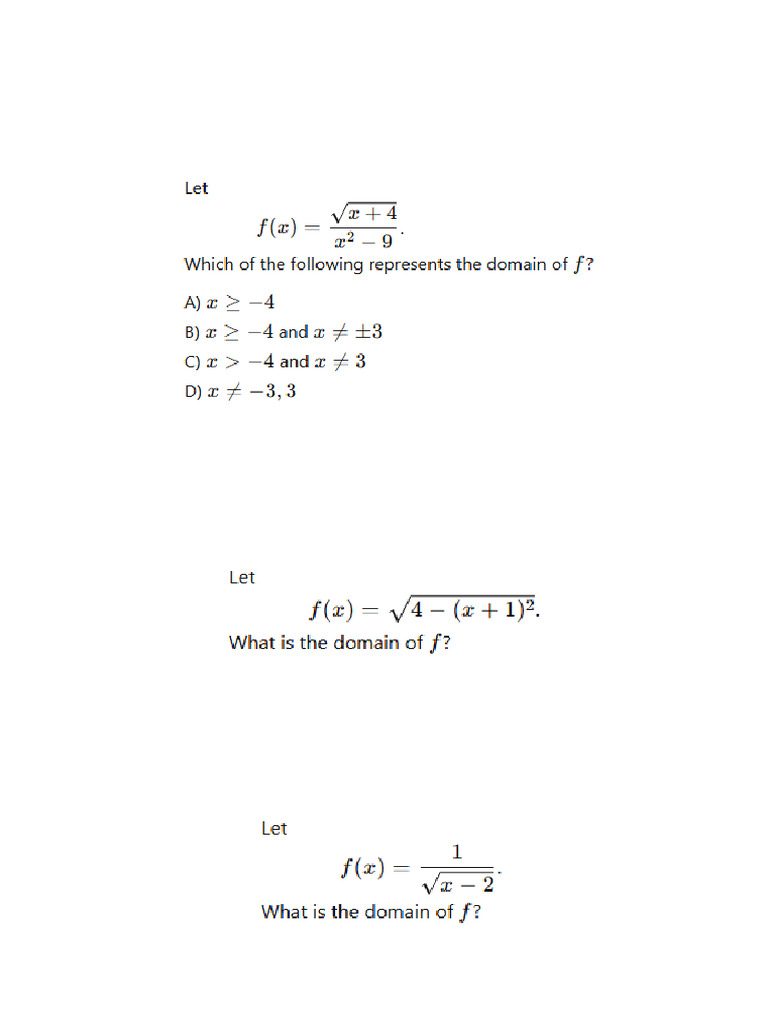 Domain, Range and Composition of Function | PDF