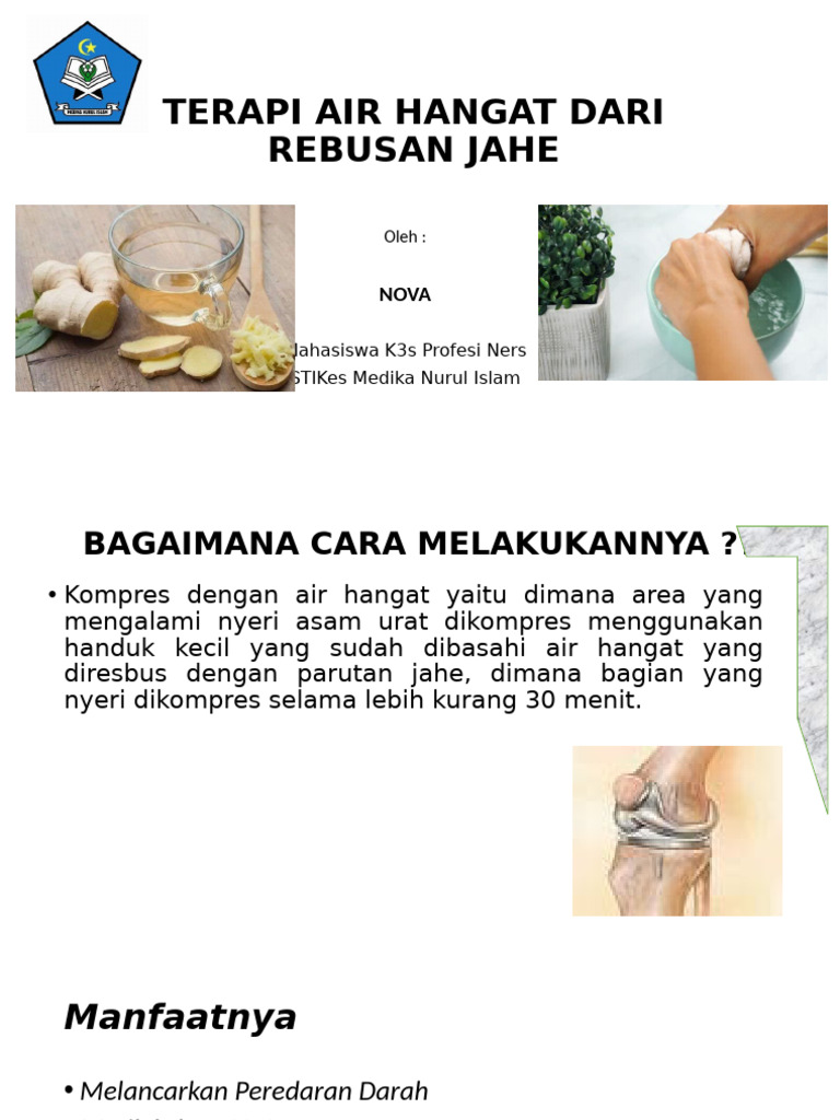 Booklet Terapi Air Rebusan Jahe, Nova | PDF