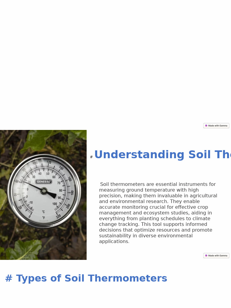 Understanding Soil Thermometers | PDF | Agriculture | Soil
