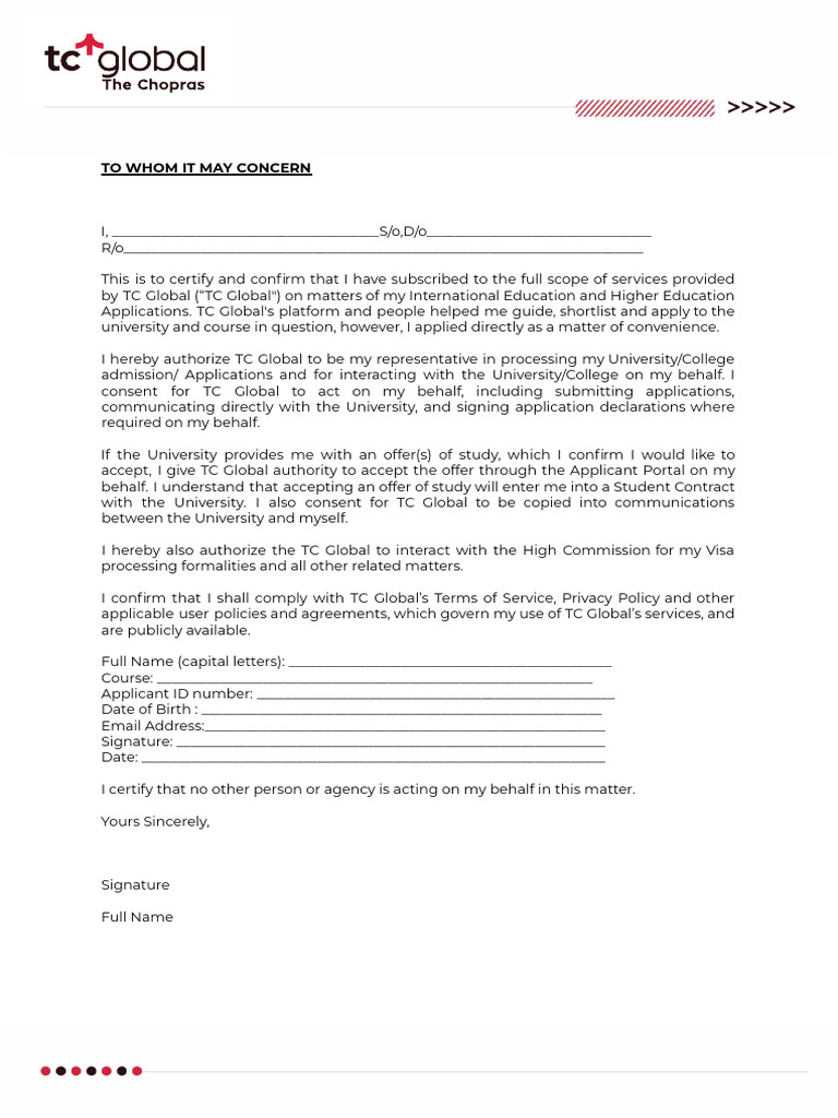 TC Global Consent Form Jan 2025 | PDF
