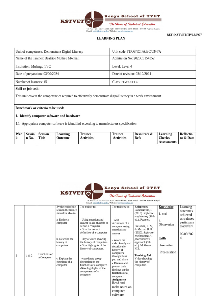 Digital Literacy Lesson 1 | PDF | Human Communication | Behavior Modification