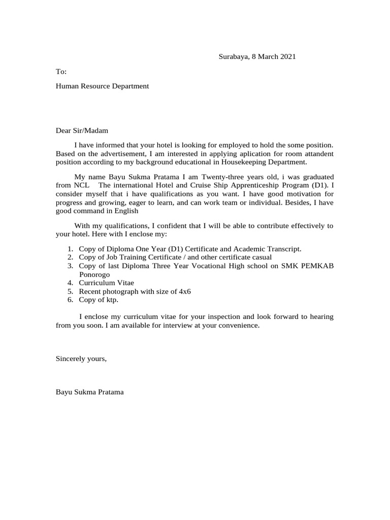 Application Job Latter Right | PDF